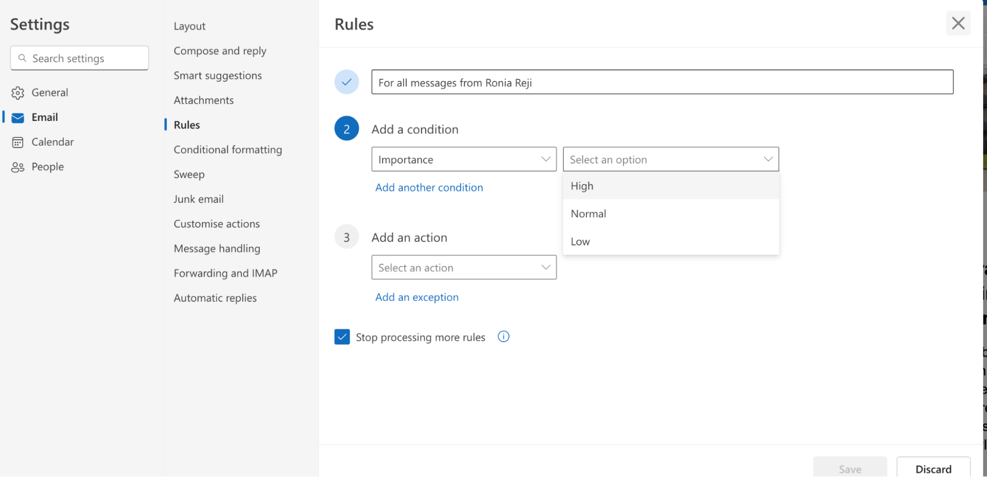 What is Outlook High Importance?